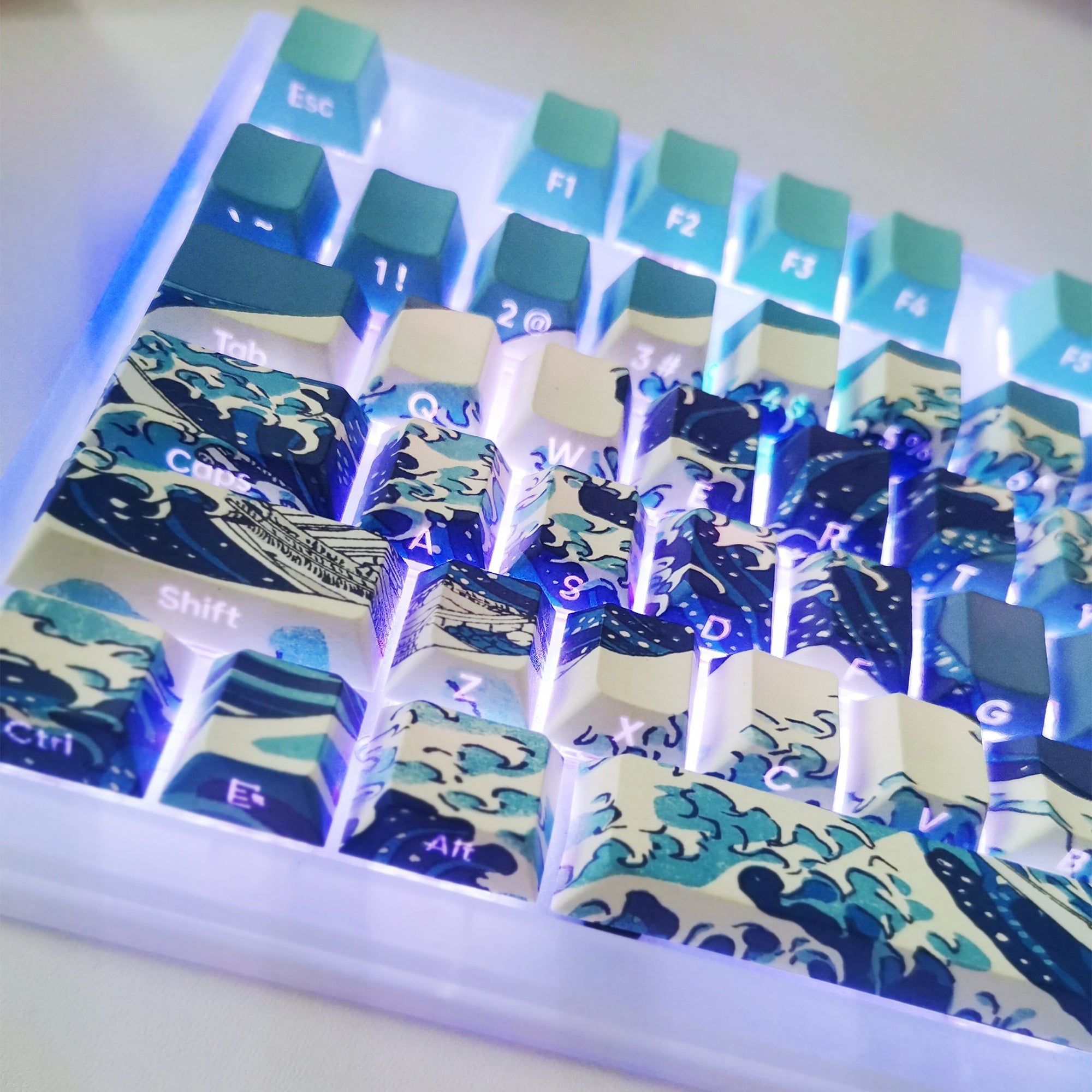 125 Keys Backlit PBT Keycaps Set Cherry Profile for Mechanical Keyboar ...