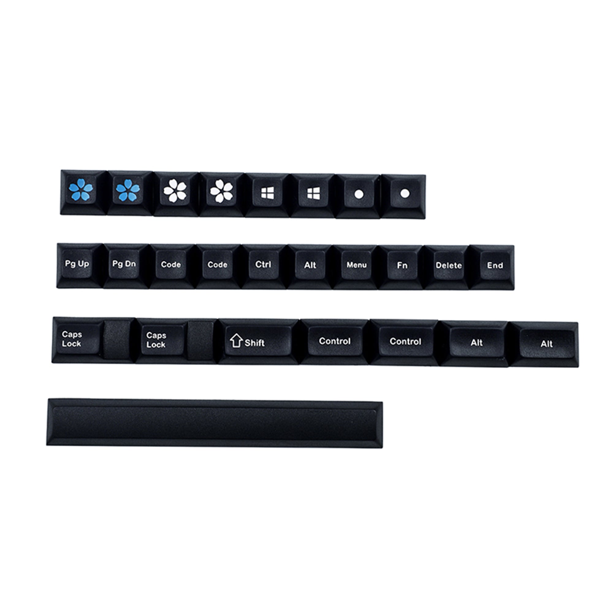 Japanese Black 130 Keys PBT DSA Profile Keycaps Set – KeyGeak