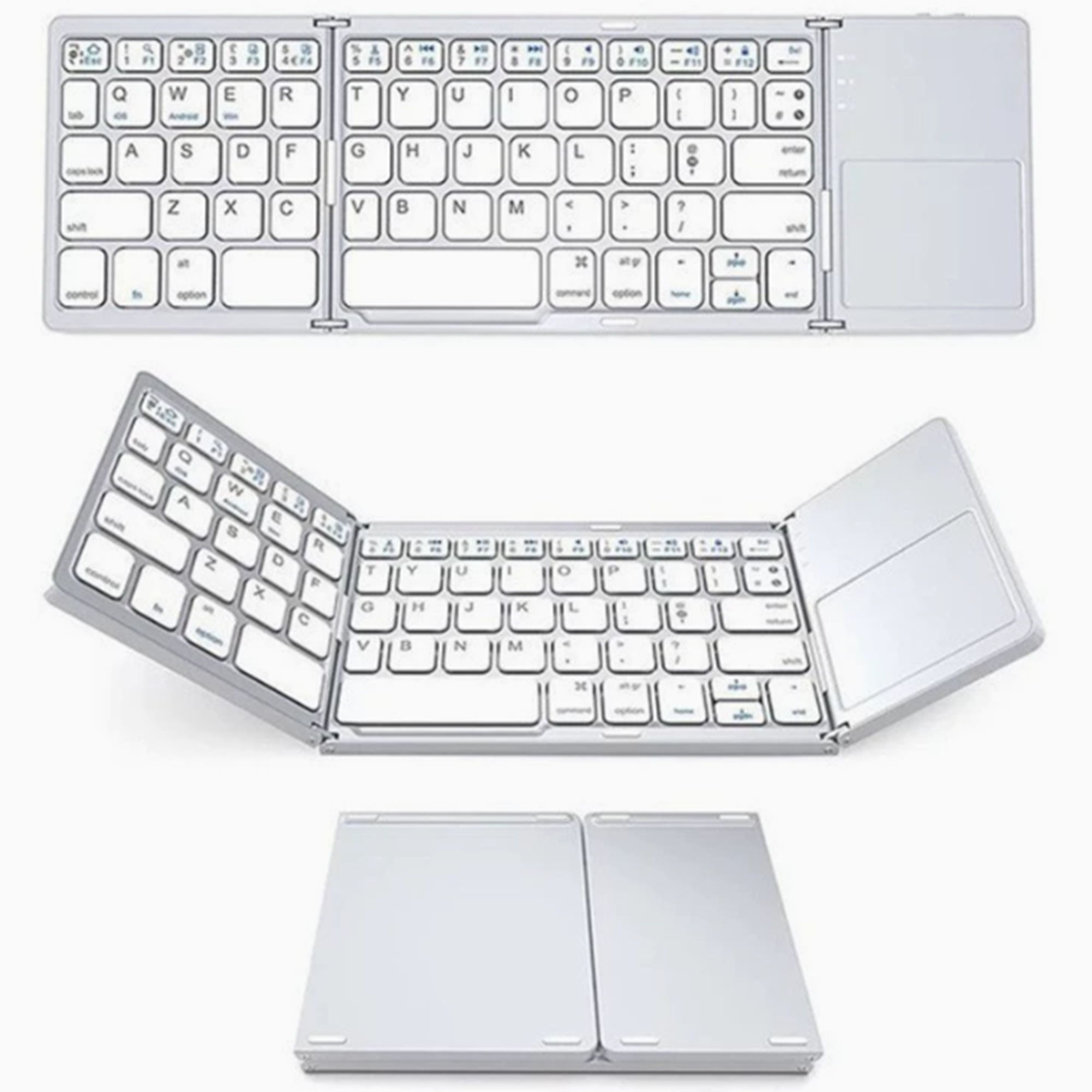 Ultra-thin Tri-fold Bluetooth Touchpad Keyboard – KeyGeak