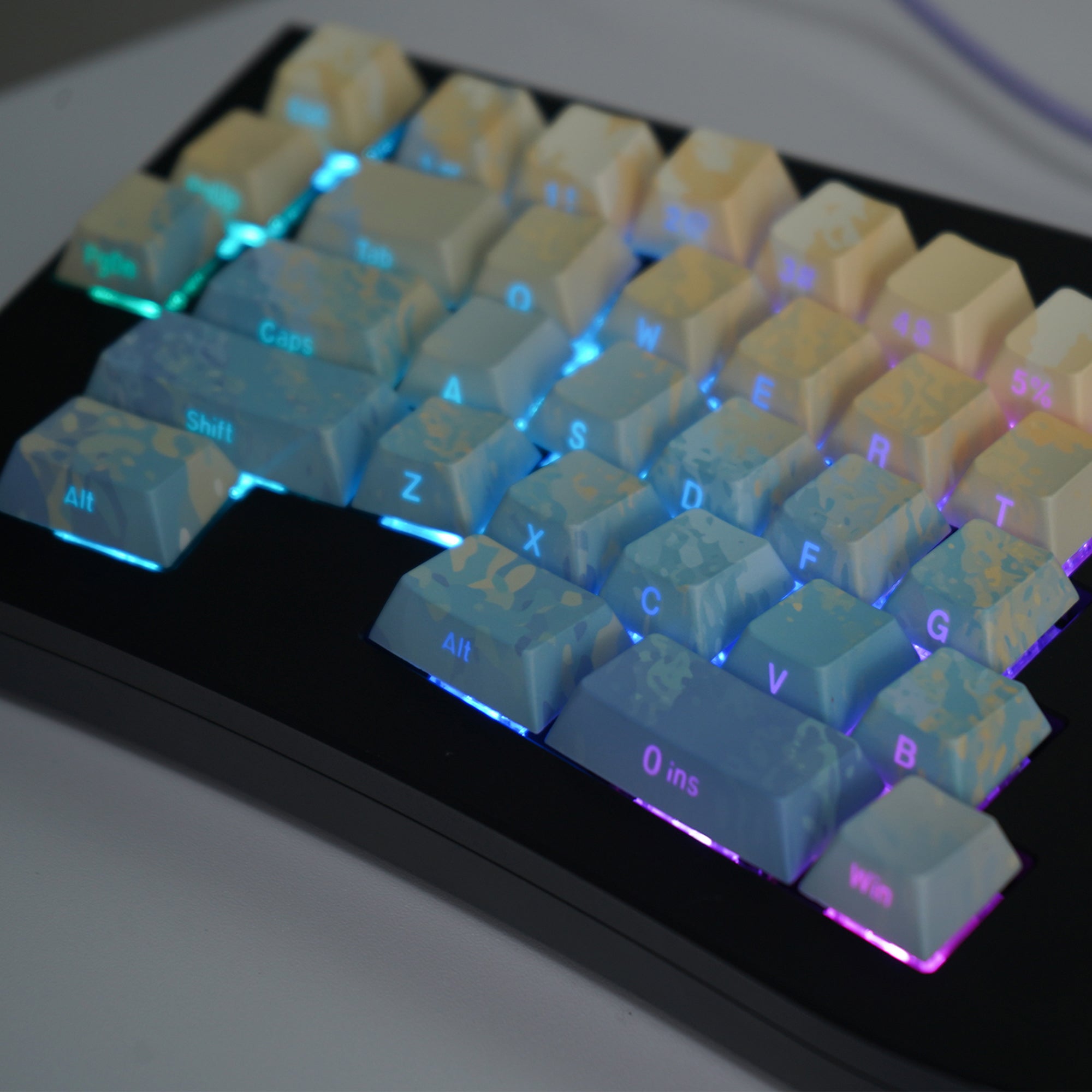 Water Pattern 139 Keys ABS Cherry Profile Side Print Keycaps Set – KeyGeak