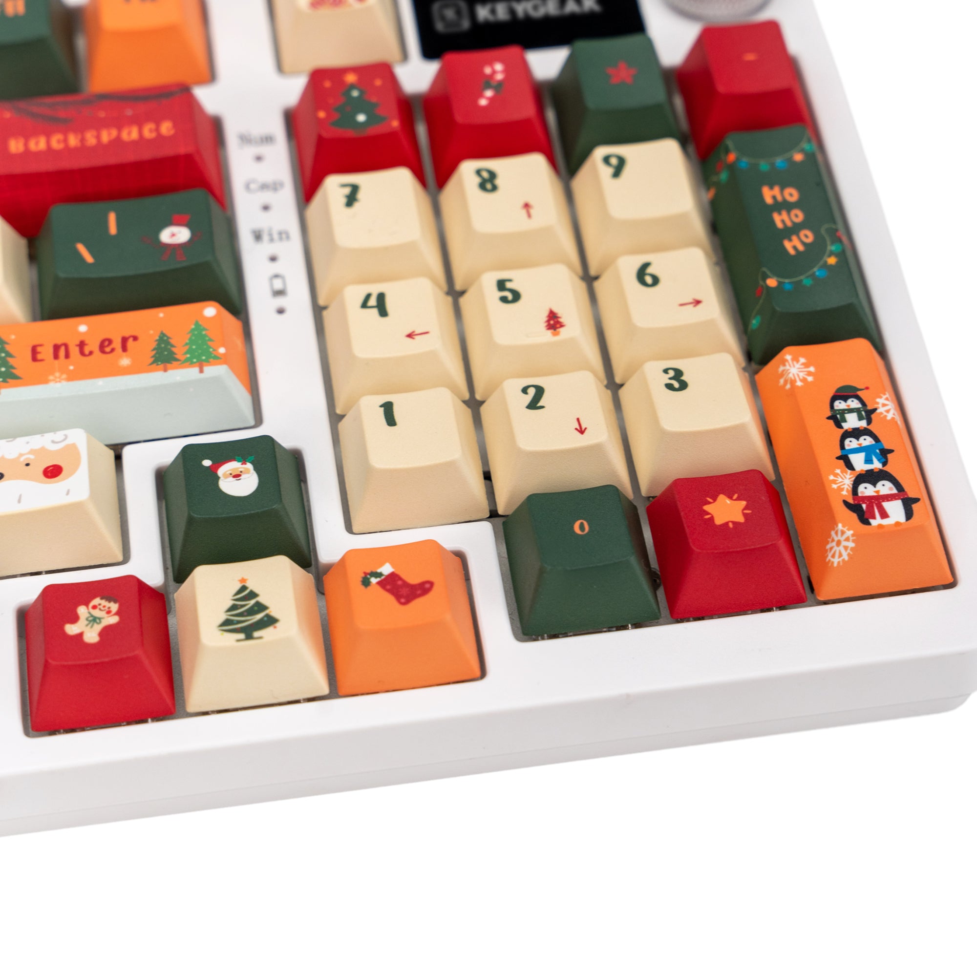 Christmas Themed Cherry Profile PBT Keycaps Set – KeyGeak