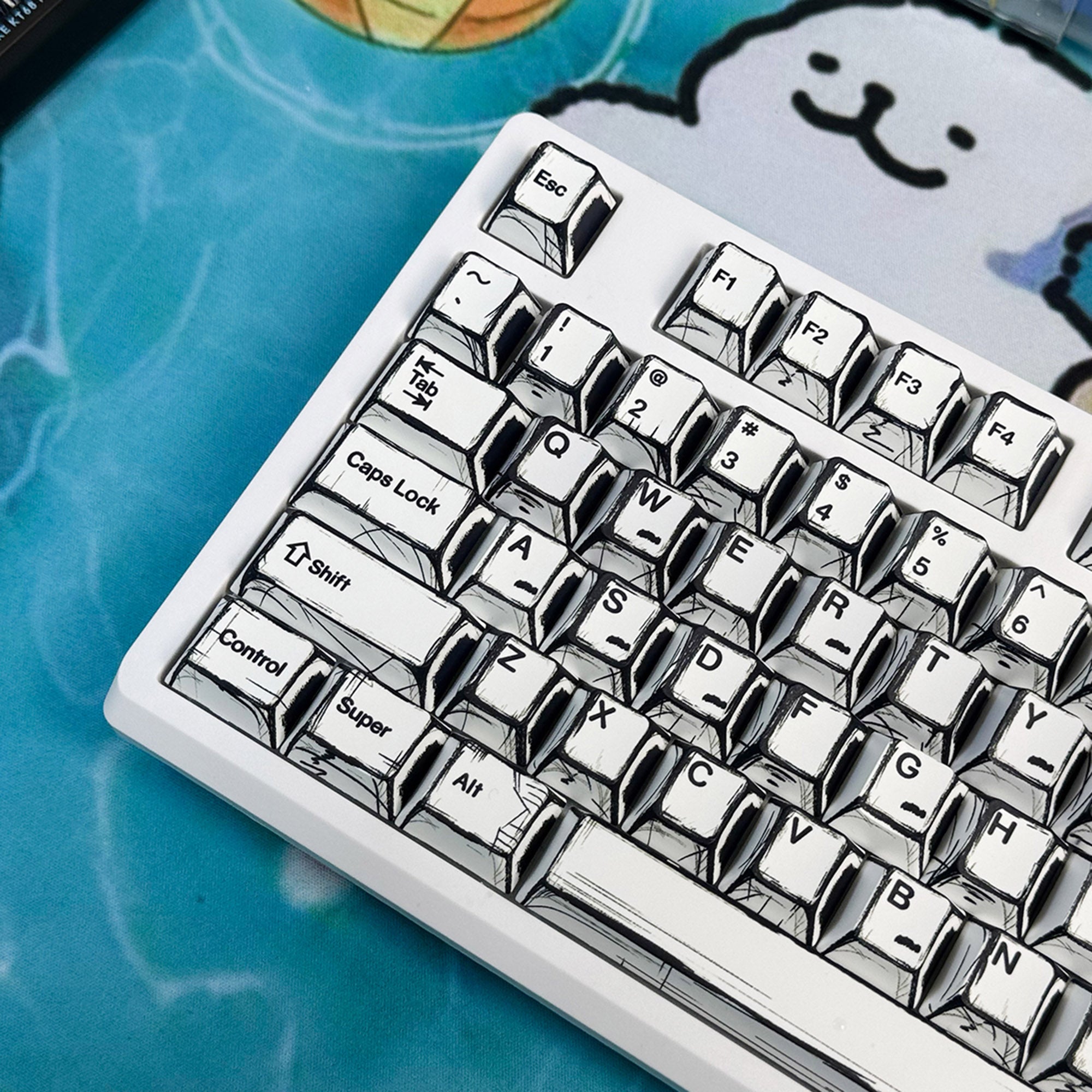 Comic Line Cherry Profile Keycaps Set – KeyGeak