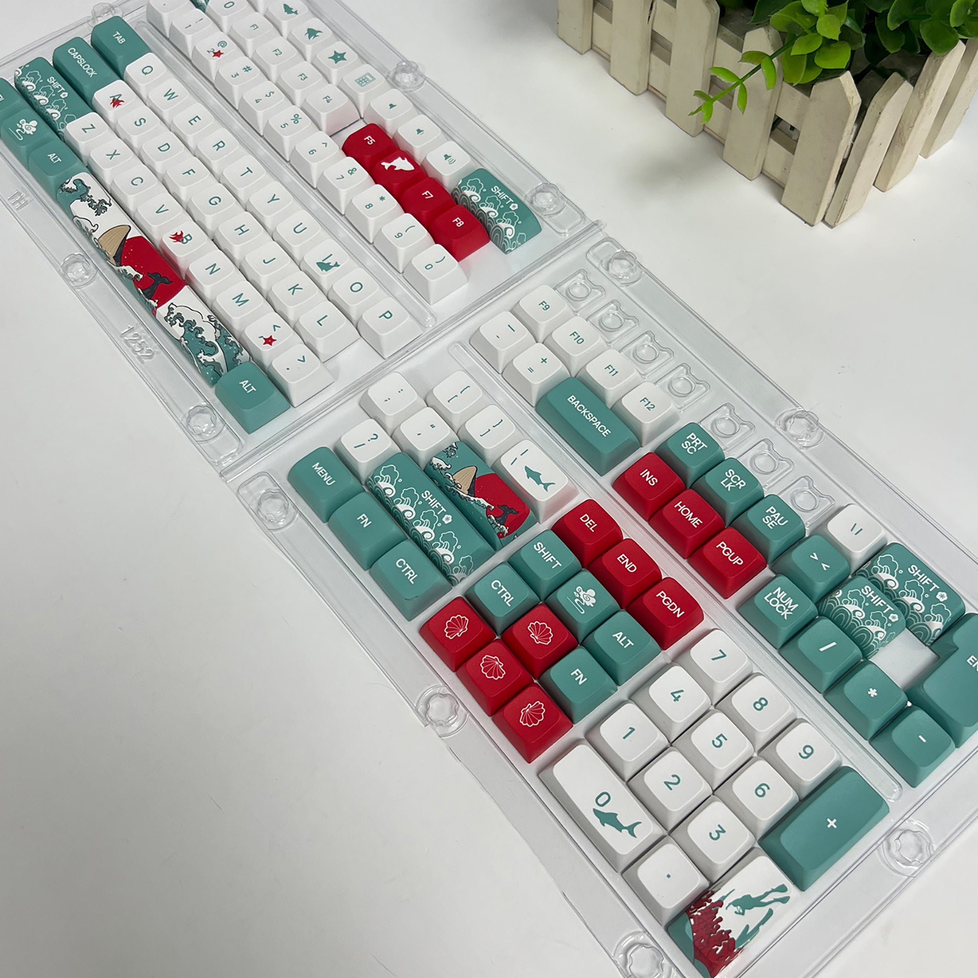 Coral Sea Theme English Arabic PBT Keycap Set – KeyGeak