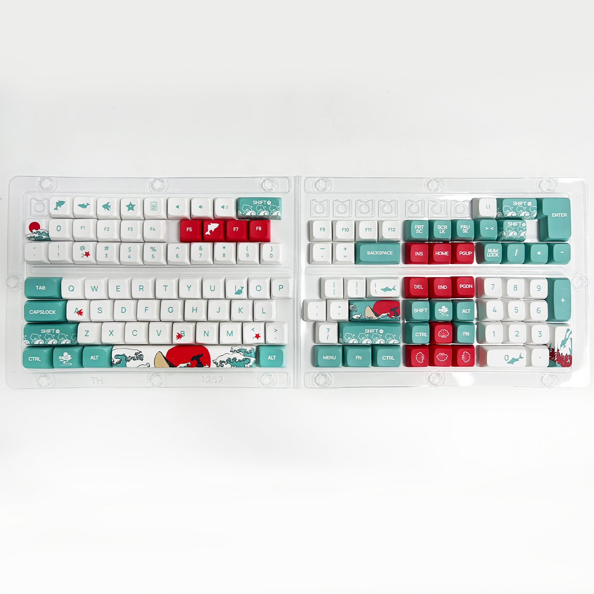 Coral Sea Theme English Arabic PBT Keycap Set – KeyGeak
