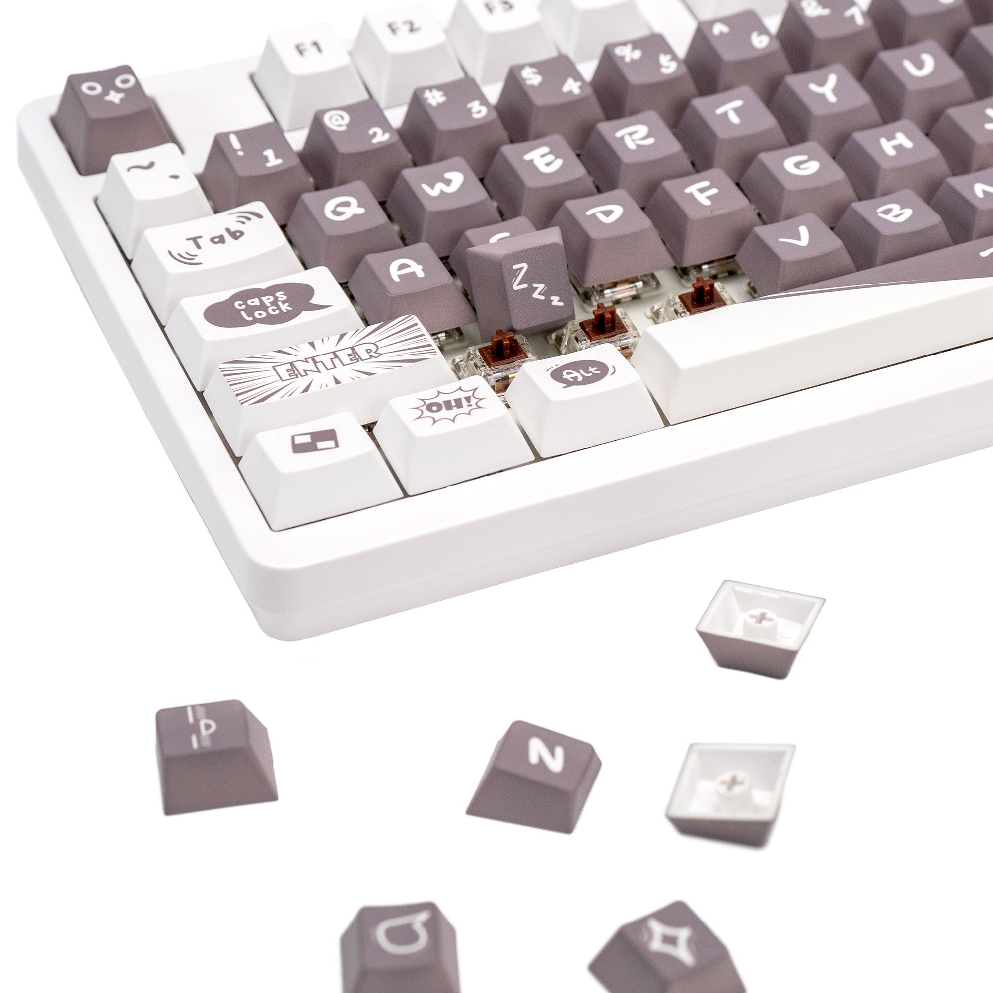 [Doodle Series]Hot-Swap RGB Tri-mode Mechanical Keyboard (Whole Keyboa ...