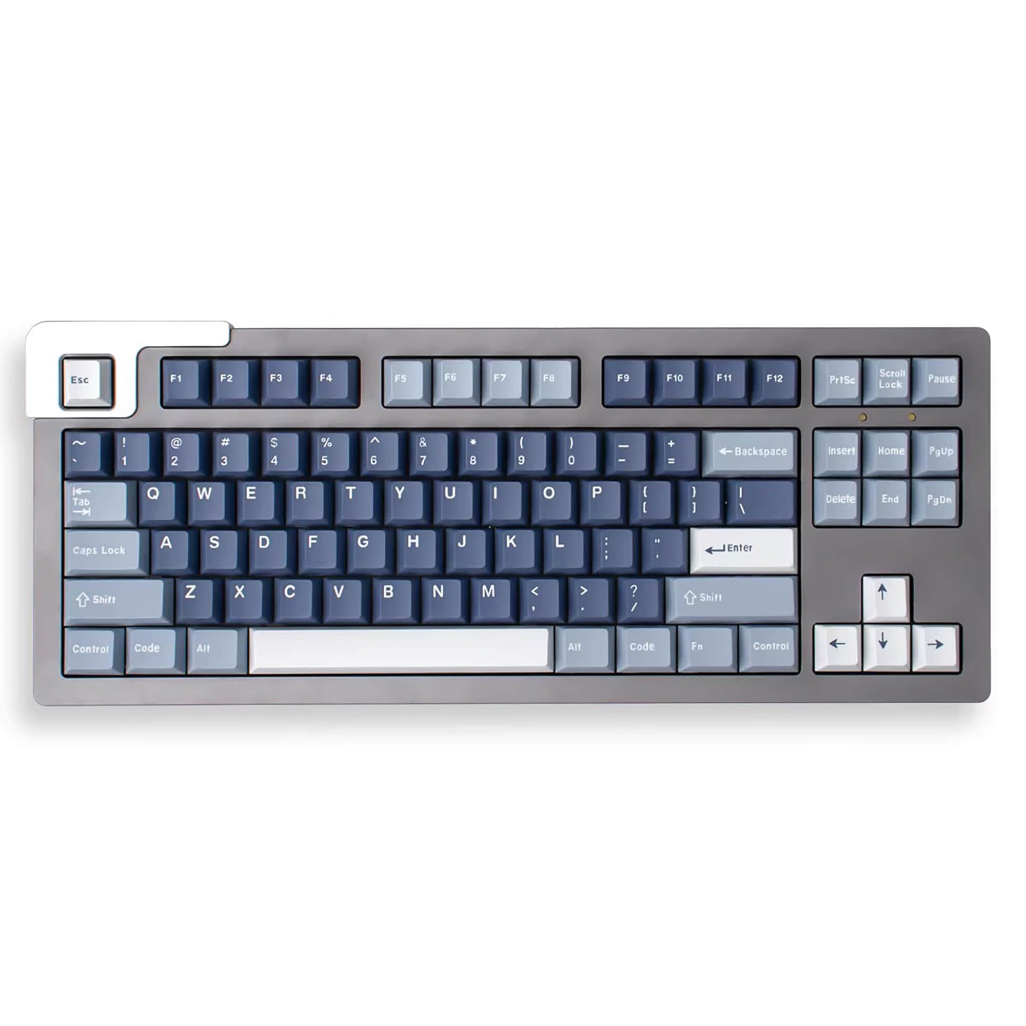 Gray Blue Doubleshot Keycaps Cherry Profile ABS – KeyGeak
