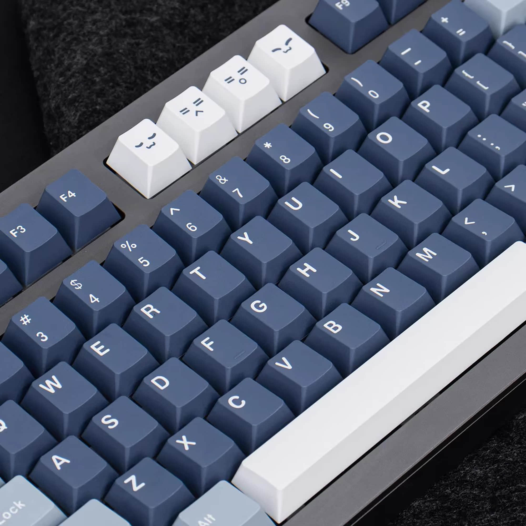 Gray Blue Doubleshot Keycaps Cherry Profile ABS – KeyGeak