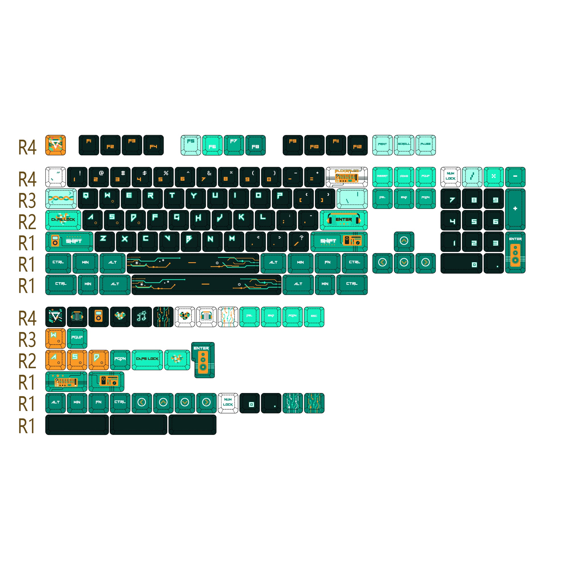 Electronic Music Keycaps – KeyGeak