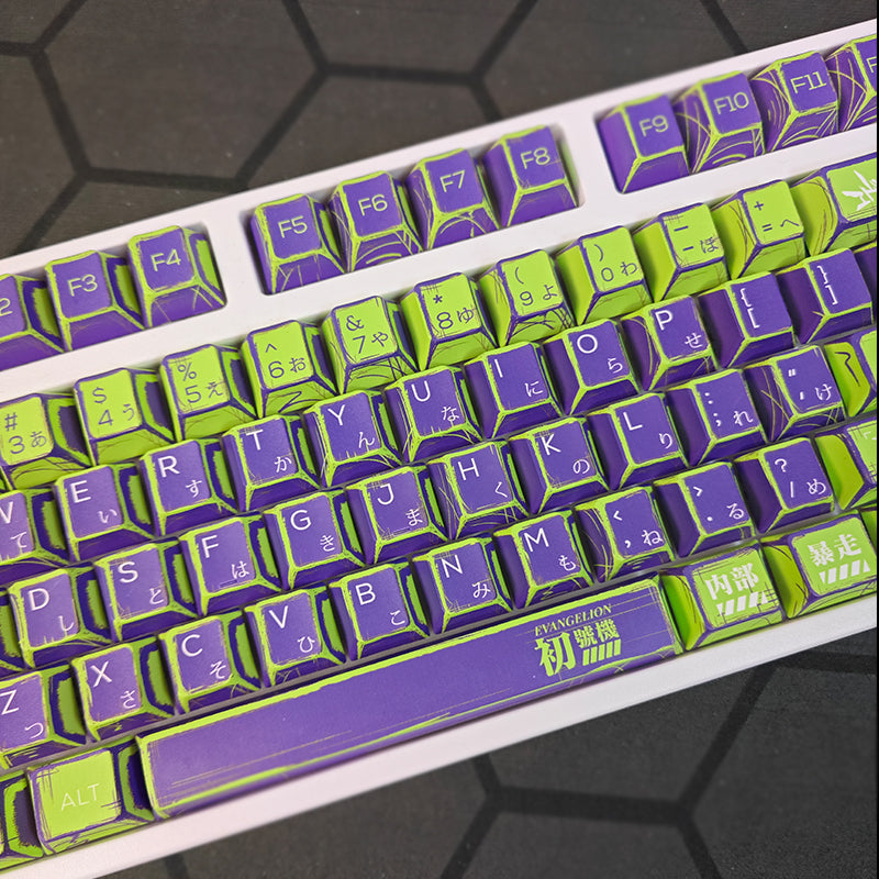 Eva-01 Cherry Profile PBT Keycaps Set – KeyGeak
