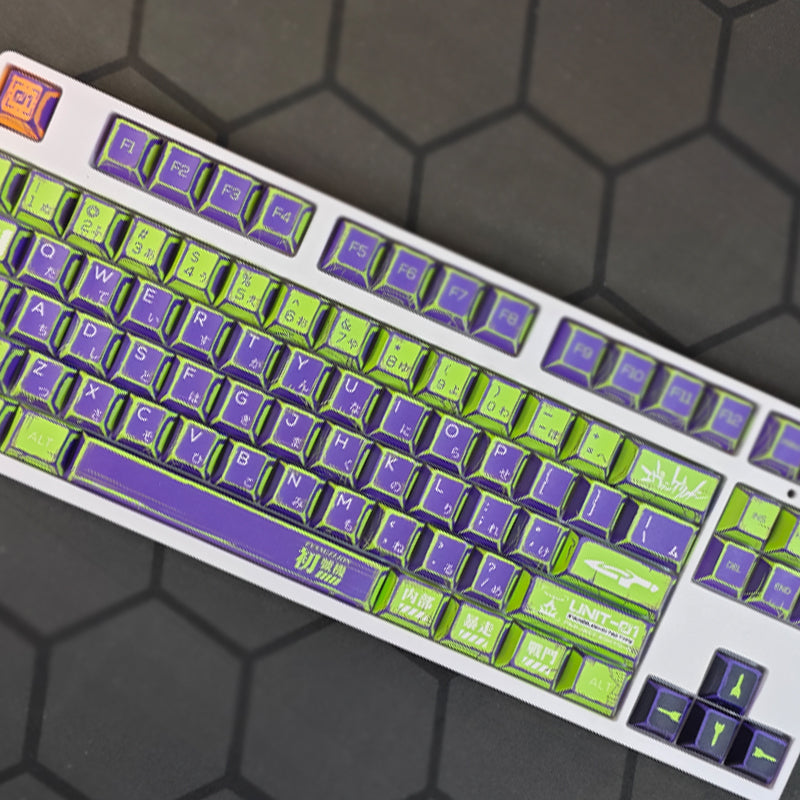 Eva-01 Cherry Profile PBT Keycaps Set – KeyGeak