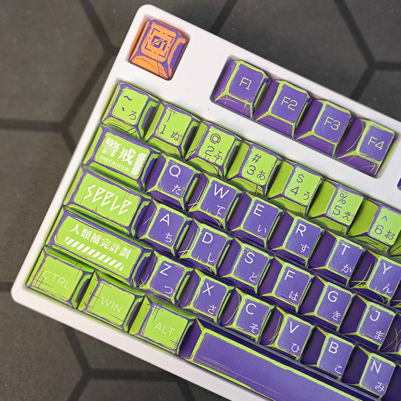Eva-01 Cherry Profile PBT Keycaps Set – KeyGeak