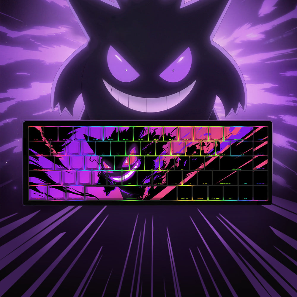 Gengar PBT Cherry Profile Side-Engraved Shine-Through Keycaps Set – KeyGeak