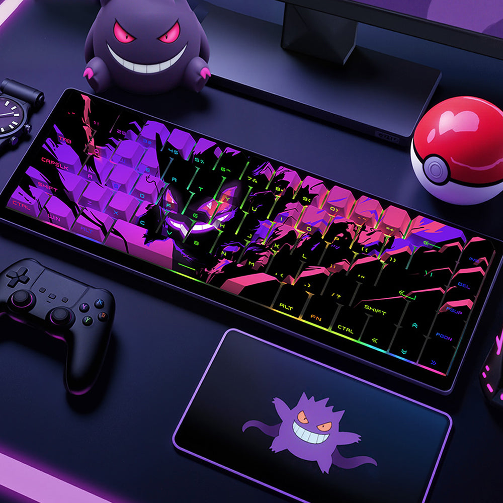 Gengar PBT Cherry Profile Side-Engraved Shine-Through Keycaps Set – KeyGeak