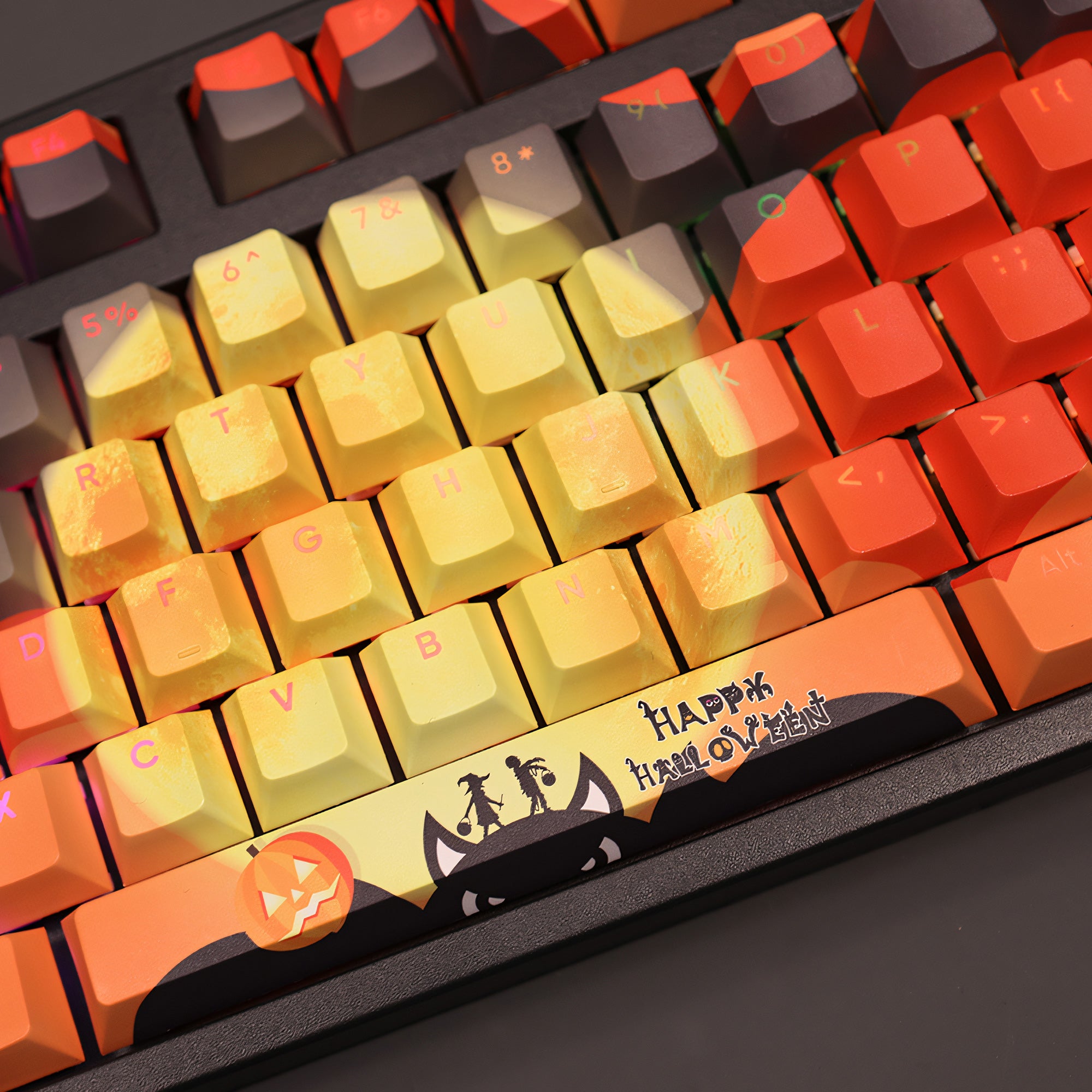 [Halloween] Ghost Backlit Cherry Profile Keycaps Set – KeyGeak