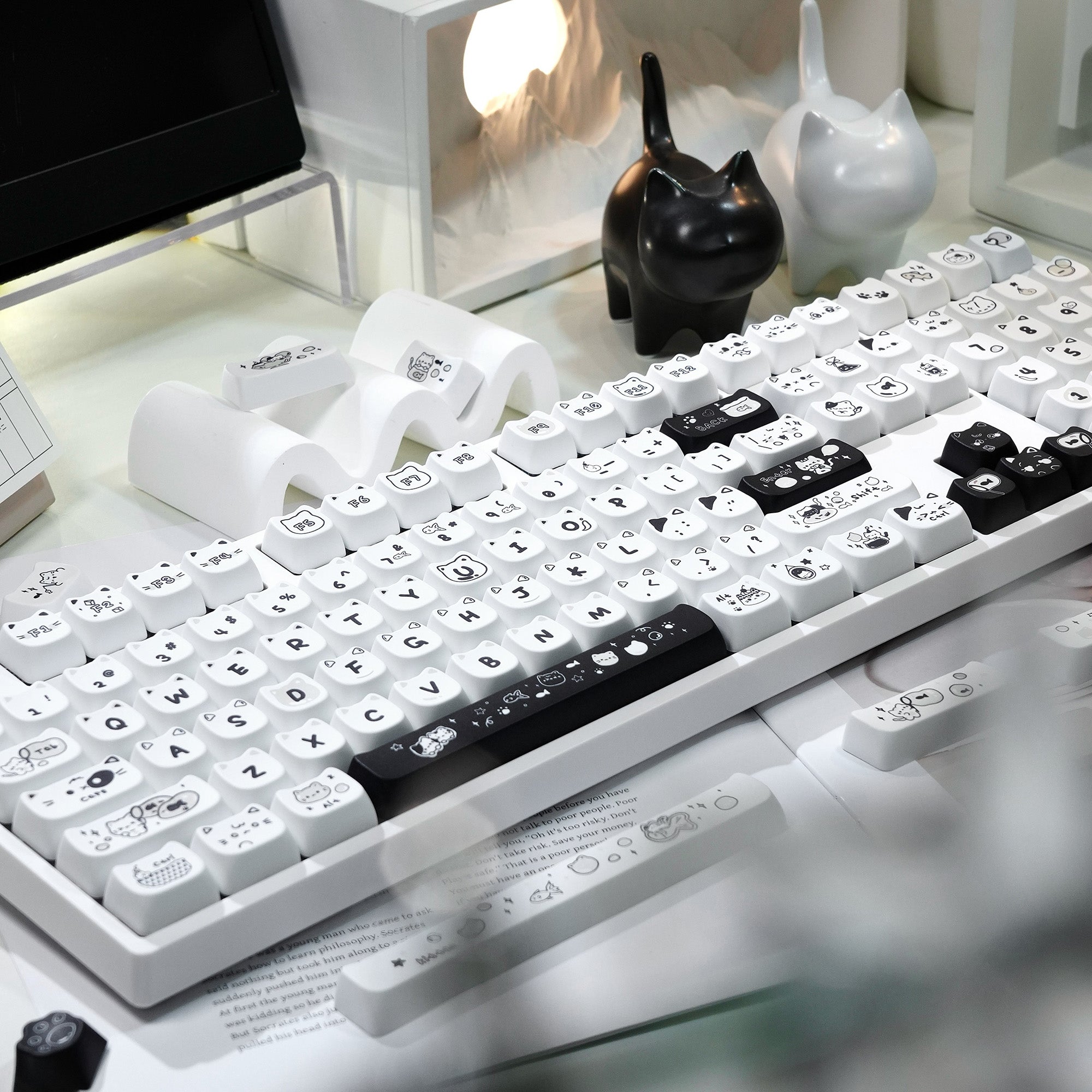 Meowrbeng MAO profile PBT keycaps set – KeyGeak