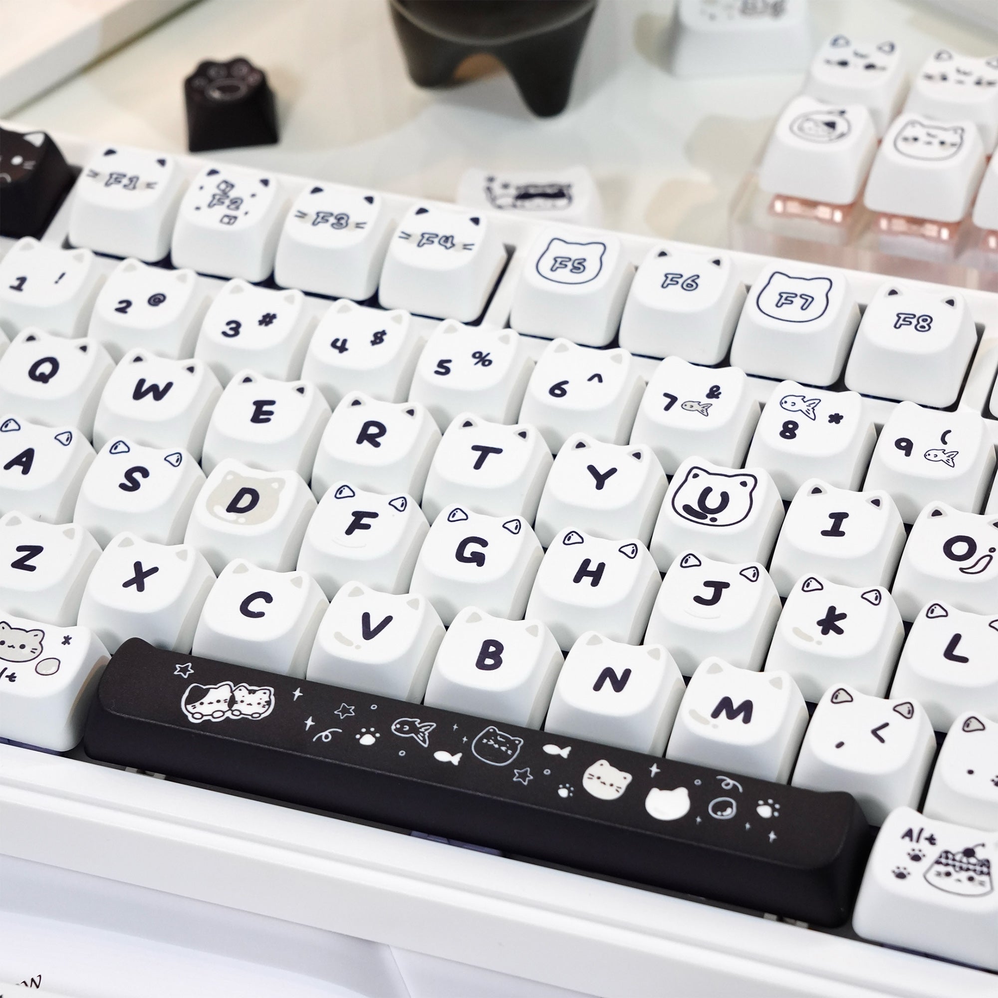 Meowrbeng MAO profile PBT keycaps set – KeyGeak