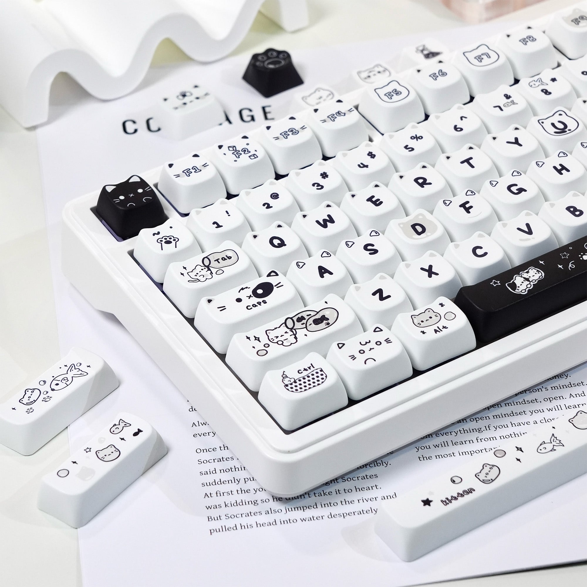 Meowrbeng MAO profile PBT keycaps set – KeyGeak