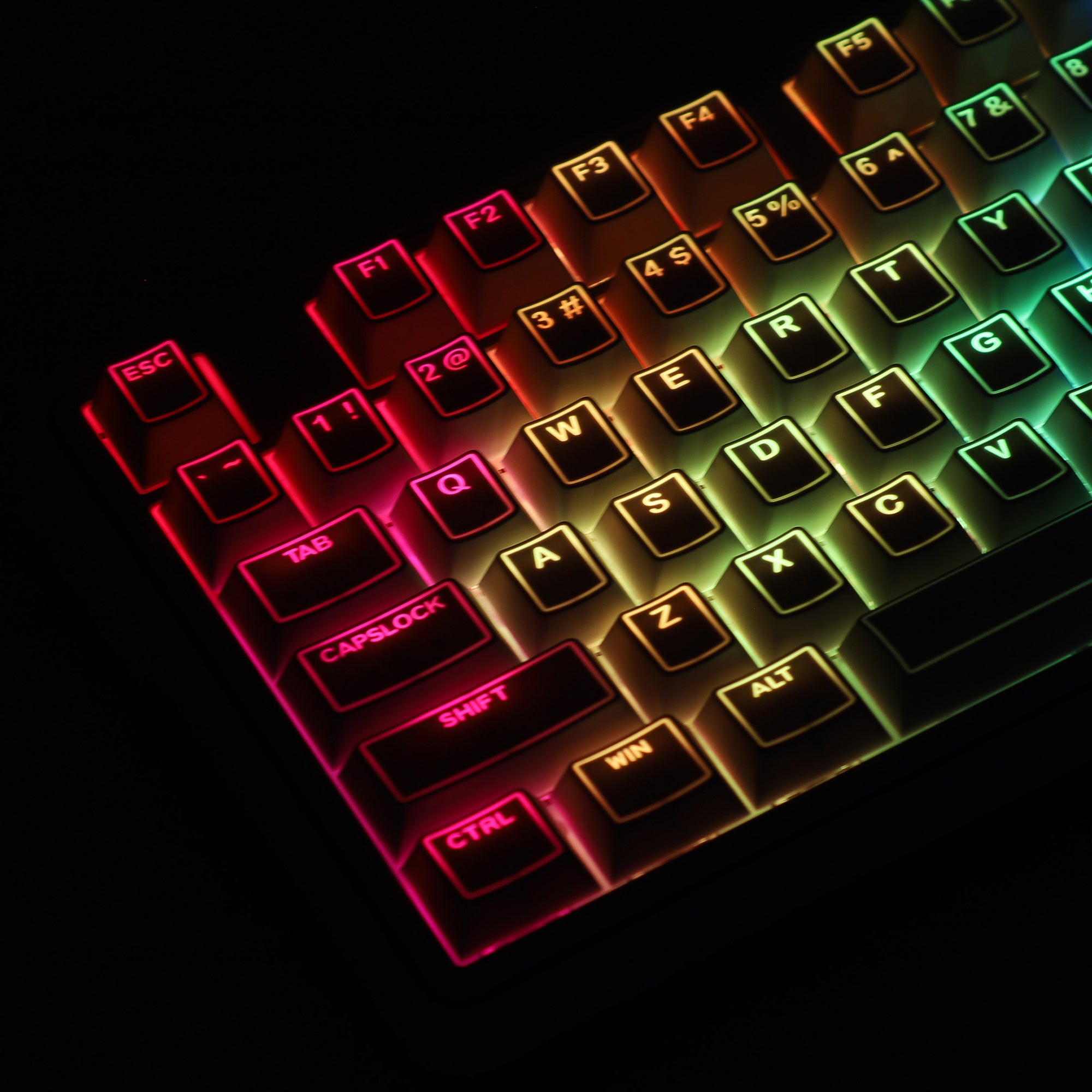 Prism Cherry Profile PBT Shine-Through Keycaps – KeyGeak