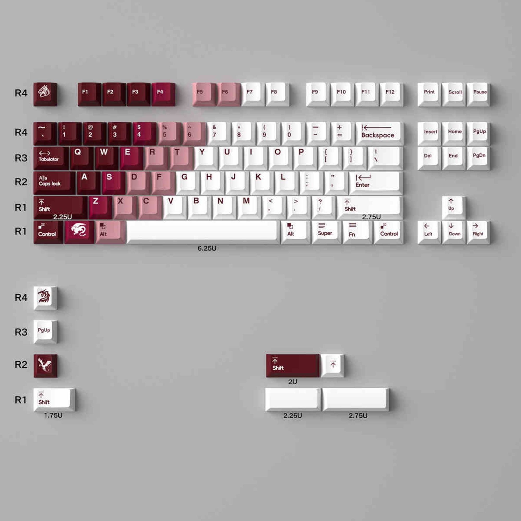 Snow Mountain Gradient Backlit Keycaps Set – KeyGeak