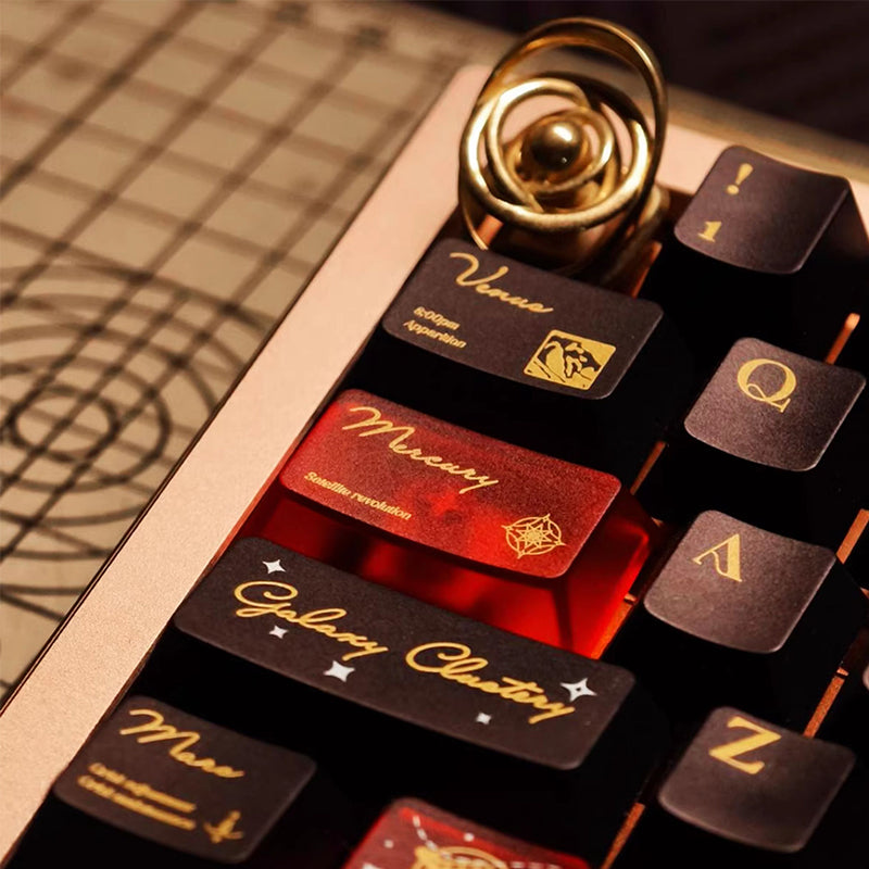 Solar System Cherry Profile PBT + PC Red Shine-Through Keycaps – KeyGeak