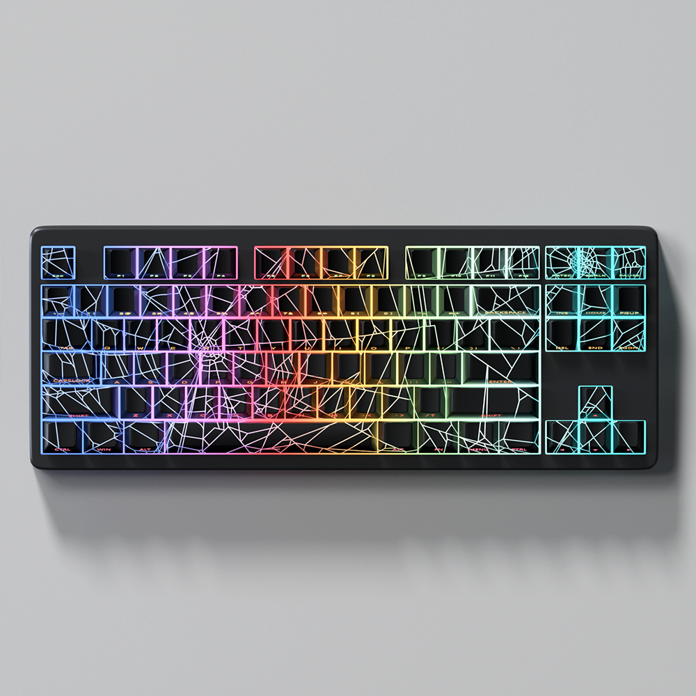 Translucent Spider Web Cherry Profile Side Legends Keycaps Set – KeyGeak