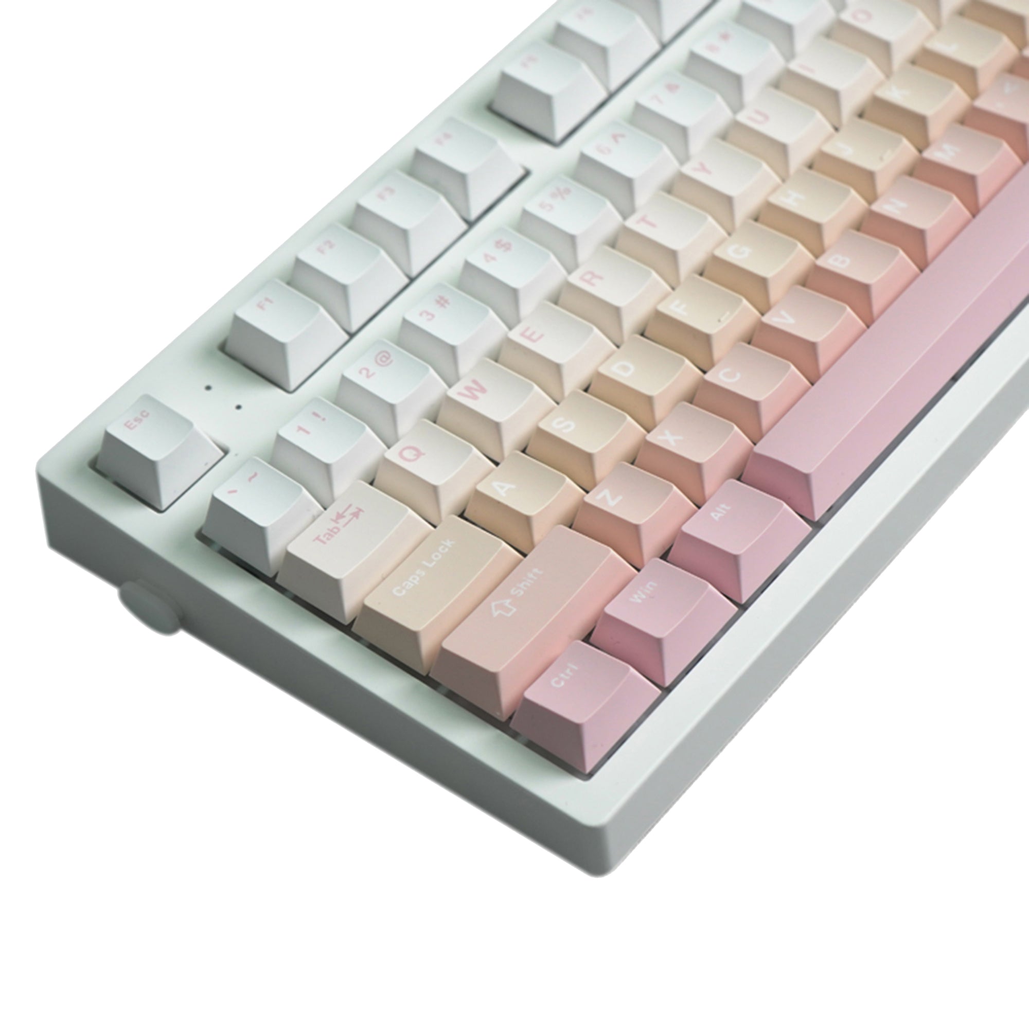 Gradient White Pink Keycaps Set ANSI & ISO Layout – KeyGeak