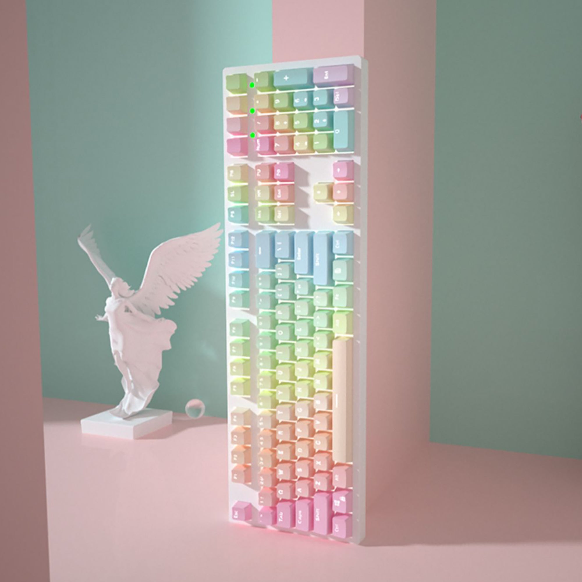 Rainbow Keycaps Set OEM Profile PBT Front/Side Engraved – KeyGeak