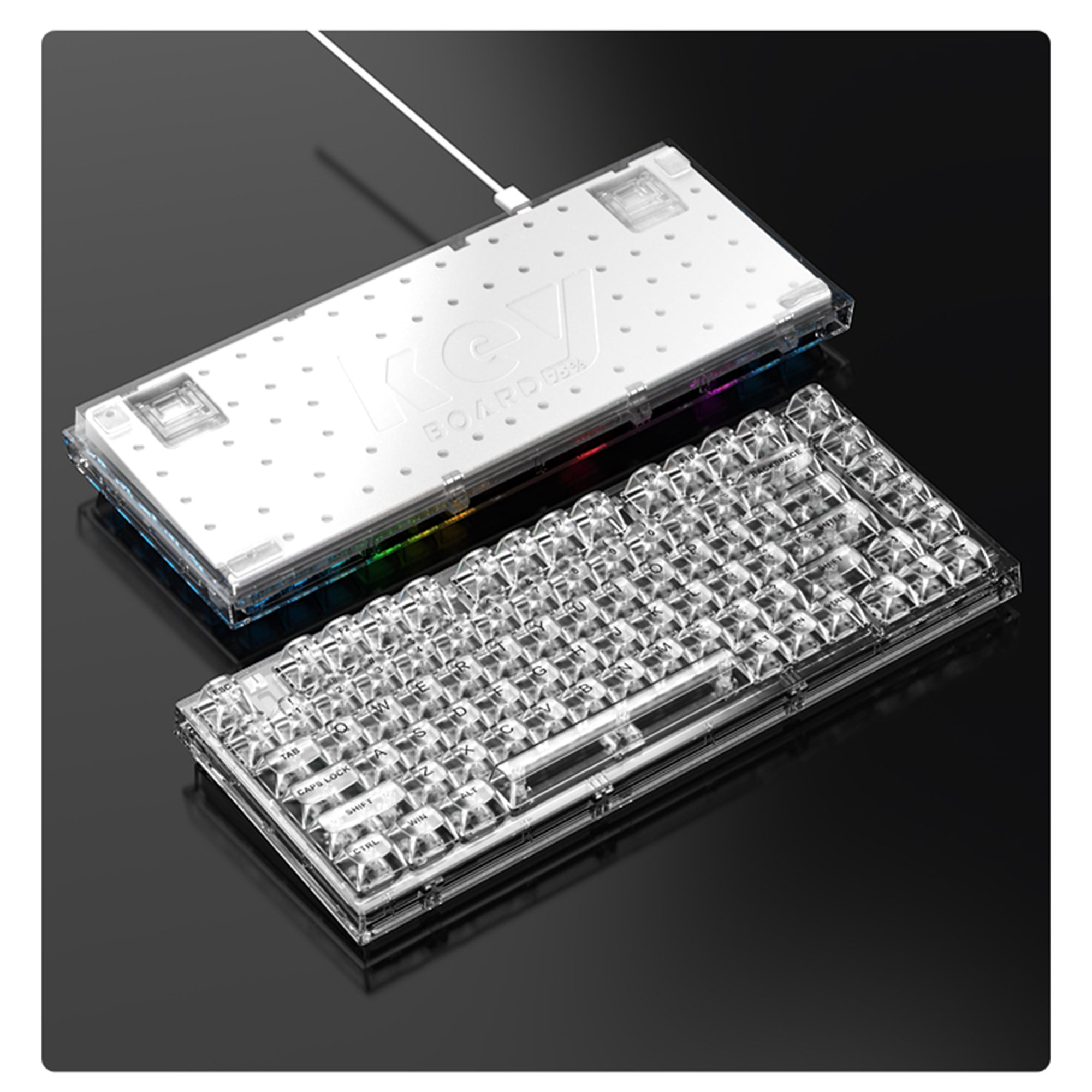 X75 Transparent Mechanical Gaming Keyboard – KeyGeak