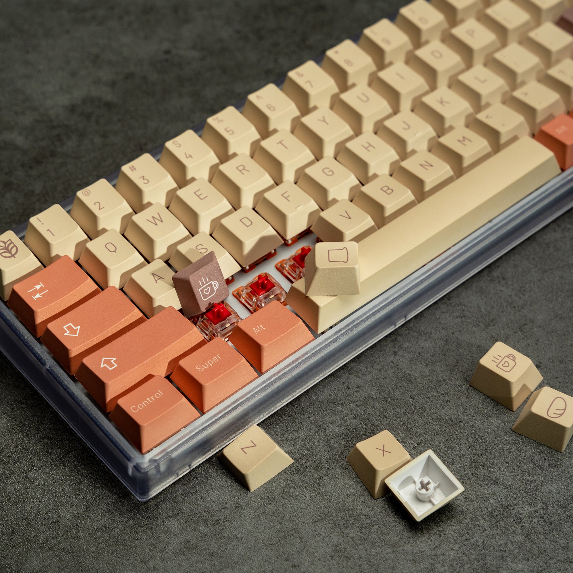 Cappuccino Brown PBT Mechanical Keyboard Keycaps Set – KeyGeak